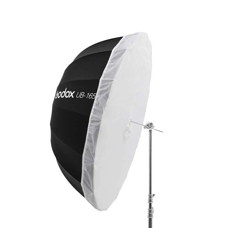 Godox UB-165S 165cm Parabolik Gümüş Şemsiye Difüzör Perdeli Dev Boy Şe ...
